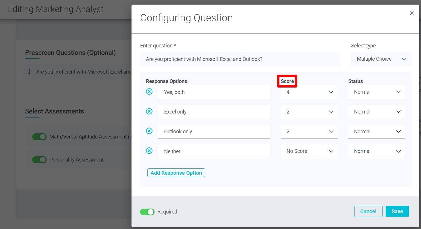 Using prescreen questions